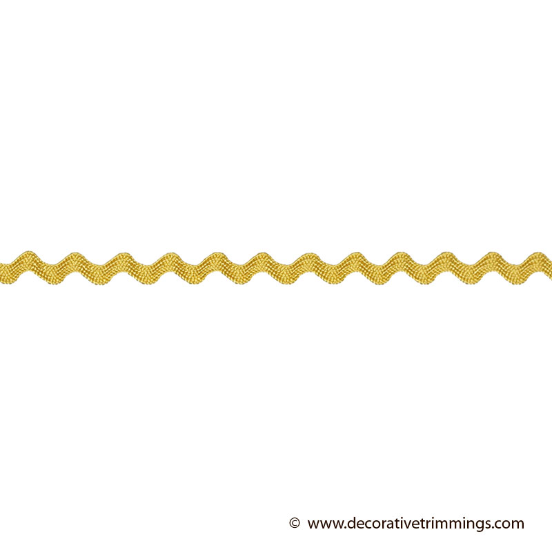 1/4 Inch Rayon Rick Rack Gold | Decorative Trimmings LLC