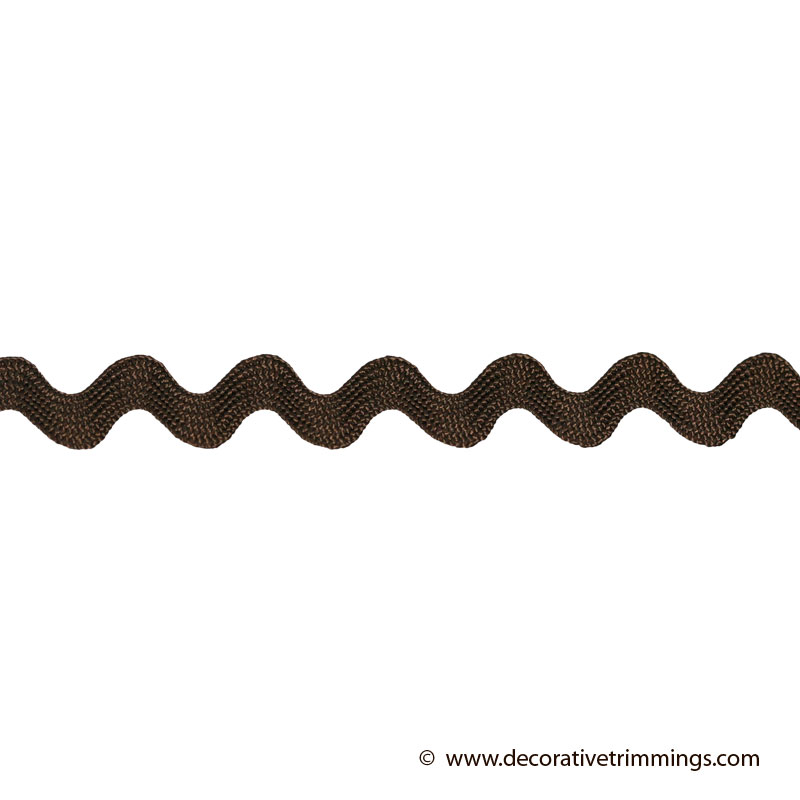 1/2 Inch Rayon Rick Rack Brown | Decorative Trimmings LLC