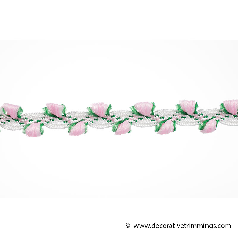 3/8 Inch Pink Picot Puff Rick Rack | Decorative Trimmings LLC