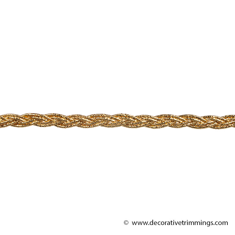 1/4 Inch Gold Platter Braid | Decorative Trimmings LLC