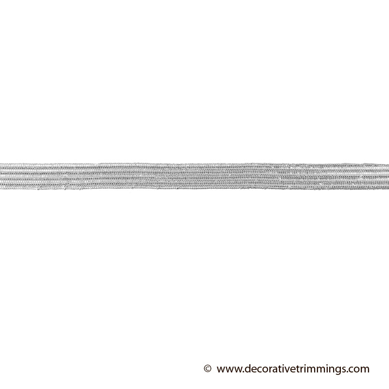 3/8 Inch Silver Flat Braid | Decorative Trimmings LLC