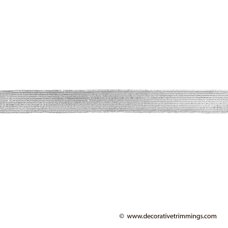 5/8 Inch Silver Metallic Flat Braid | Decorative Trimmings LLC