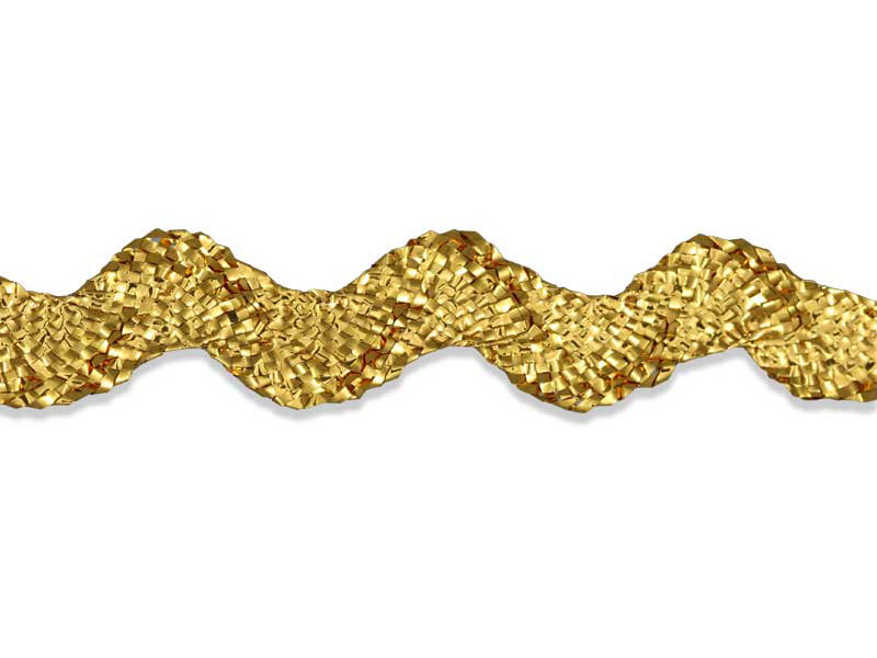 Gold 1/2 Inch Metallic Rick Rack | Decorative Trimmings LLC