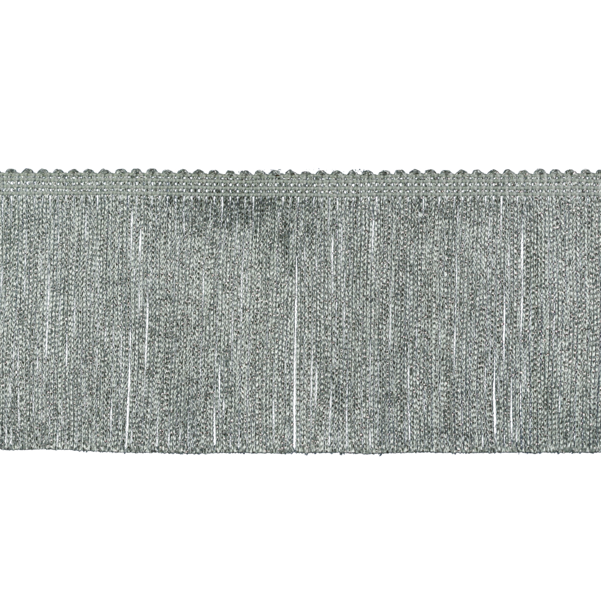 SILVER 4 INCH GLIMMER CHAINETTE FRINGE | Decorative Trimmings LLC