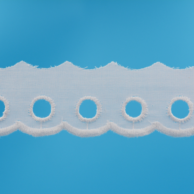 1 1/2 Inch Large Eyelet Edge White | Decorative Trimmings LLC