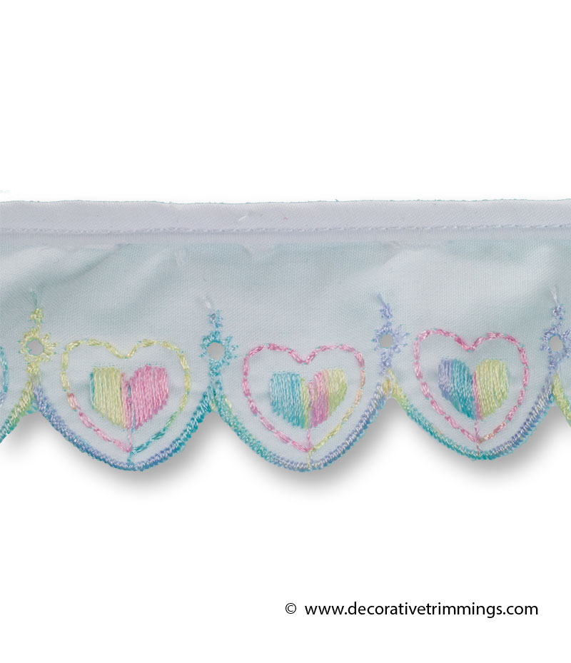 Multi Colored 1 1/2 Inch Eyelet Embroidery | Decorative Trimmings LLC