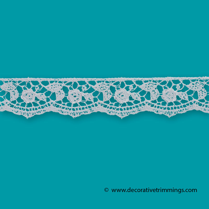 White 1 Inch Irish Rose Venice Lace | Decorative Trimmings LLC