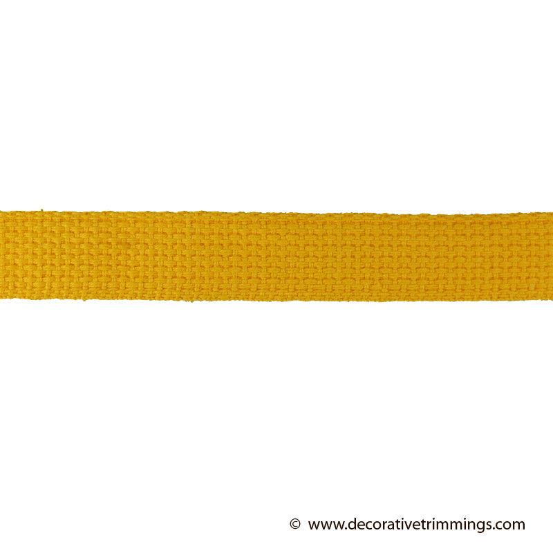 Flag Gold 1 Inch Cotton Webbing | Decorative Trimmings LLC
