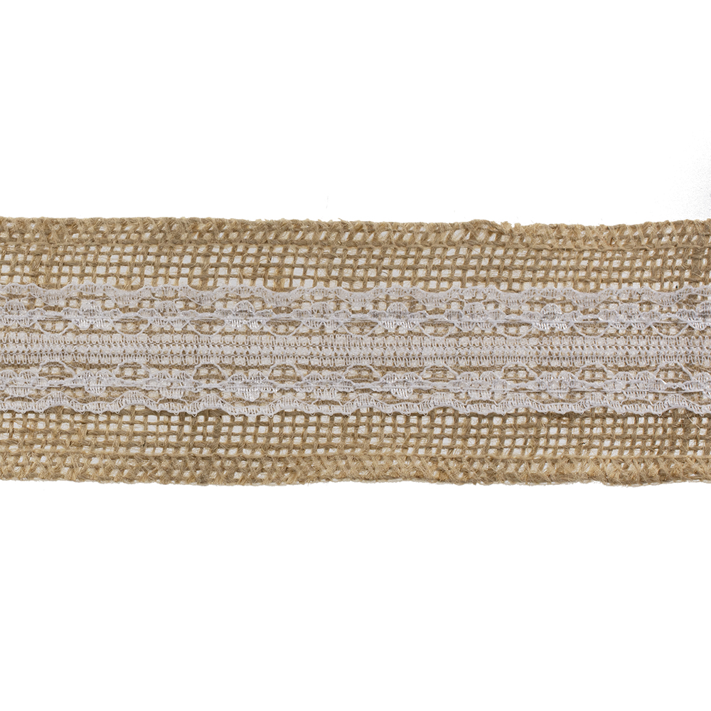 2 Inch Bulap & Lace Trim - BL002 | Decorative Trimmings LLC
