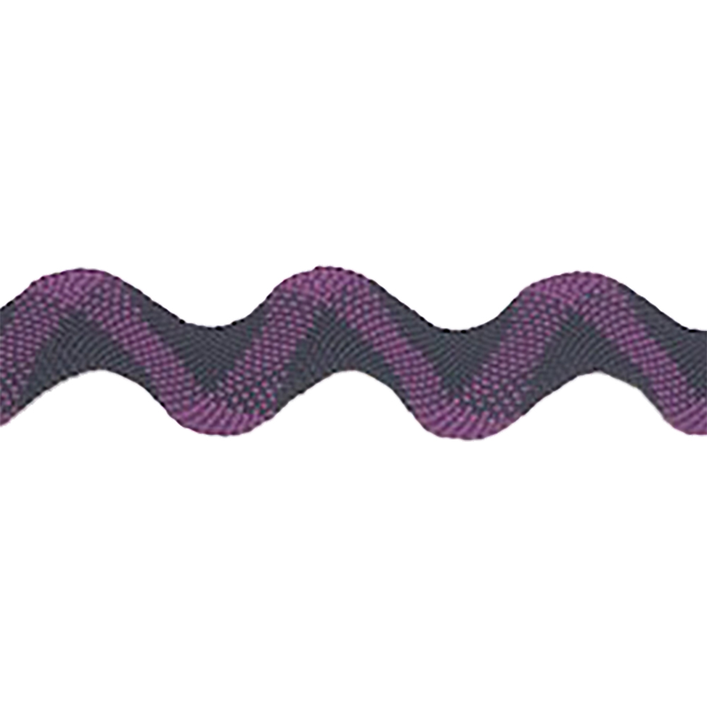Jumbo Rick Rack Black Purple | Decorative Trimmings LLC